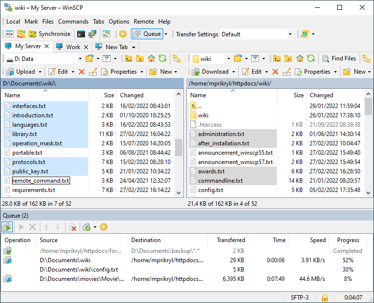 Let lt sek WinSCP OPREND